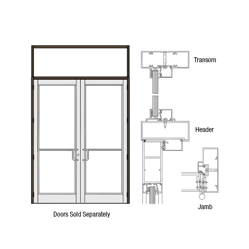 CRL-U.S. Aluminum DH350A21FTP22 DH-350 Impact Resistant Storefront ...