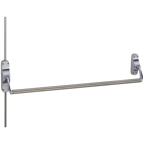 Von Duprin 8827EO US3 Surface Vertical Rod Push Bar Exit Device, Bright ...