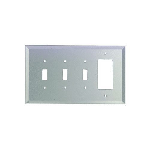 CRL ALUM-GMP19C-VCP-1 Clear Single Decora and Triple Toggle Glass ...