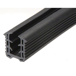CRL GRRF2013PV Roll Form Cap Rail Black Rubber Insert for 1/2" (12 mm ...