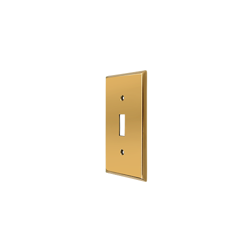 Deltana SWP4751CR003 Switch Plate Cover 1 Toggle Lifetime Polished Brass