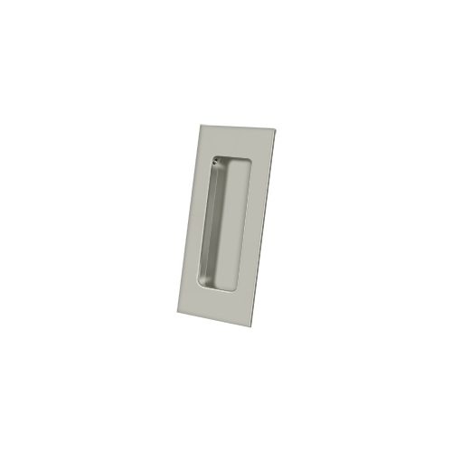 Deltana FP40U15 4" Height Pocket Door Rectangular Flush Pull Brushed Nickel