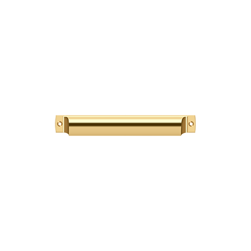 Deltana SHP70CR003 Rectangular Shell Pull 7" in PVD Polished Brass