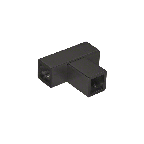 CRL SQ50MBL Matte Black 'T' Junction Bracket for Square Bar