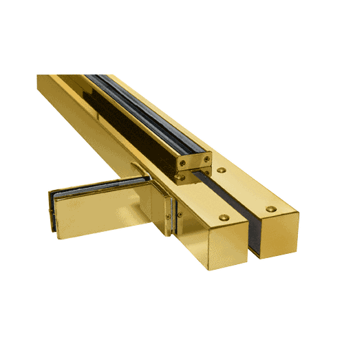CRL FH4FPBCD Polished Brass Custom Size Double Door Floating Header ...