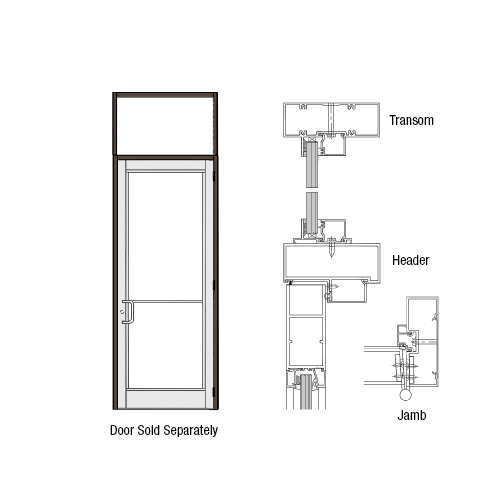 CRL-U.S. Aluminum DH350A20FTR22 DH-350 Impact Resistant Storefront ...