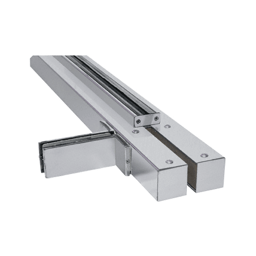 CRL FH4FBSCD Brushed Stainless Custom Size Double Door Floating Header ...