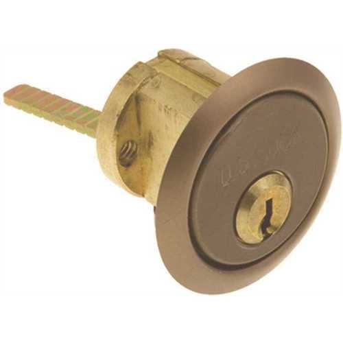 US Lock 7075KS10-46-KA2 Rim Cylinder Solid Brass Kw1 Keyway Duronotic ...