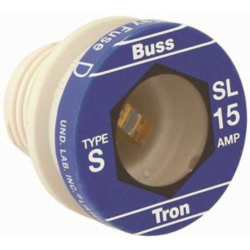 Cooper Bussmann SL-15-XCP5 125-Volt 15 Amp TYPE SL Time Delay Tamper Proof Fuse - pack of 4 ...