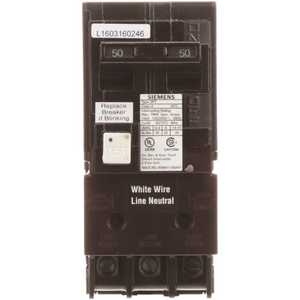 Siemens QF250A 50 Amp Double-Pole Type QPF GFCI Circuit Breaker