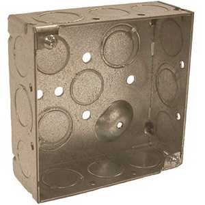 RACO 232 4 in. Square Box Welded 2-1/8 in. Deep with Ten 1/2 in KO's ...