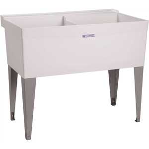 Mustee 27F Utilatub 40 in. x 24 in. x 33 in. Thermoplastic Floor Mount ...