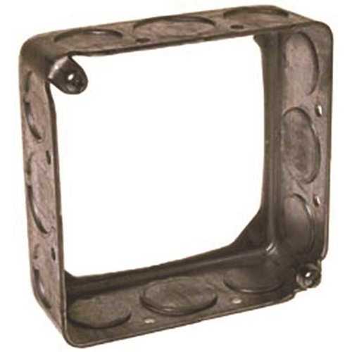 RACO 203 4 in. Square Extension Ring Drawn 1-1/2 in. Deep with Eight 1/ ...