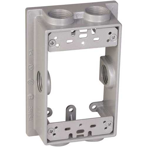 BELL 5400-0B 1-Gang Gray Weatherproof Extension Adapter with Six in ...