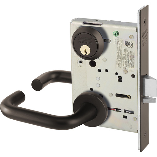 Sargent 8205 LNJ 10BE Manufacturing Mortise Lock Dark Oxidized Bronze