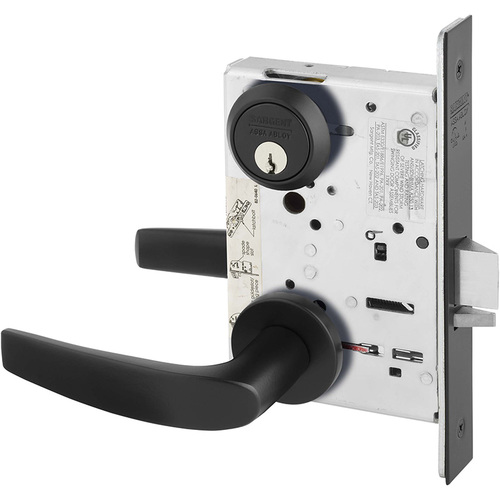 Sargent 8258 LNB BSP Manufacturing Mortise Lock Black Suede Powder Coat