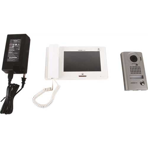 Aiphone JPS-4AEDV JP Series Surface Mount 1-Channel Audio and Video Intercom with Call Storage ...