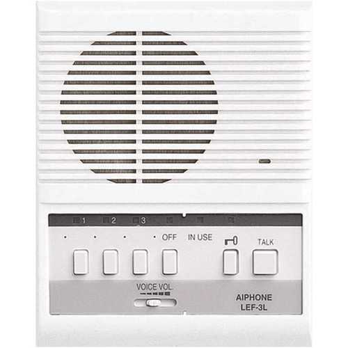Aiphone LEF-3L LEF Series Surface Mount 1-Channel 3-Call Audio Master ...