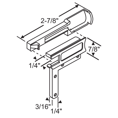 Brixwell 46-33a Finger Latch Set Die Cast left And Right Hand