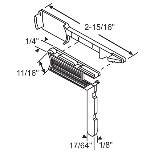 Brixwell 46-38 Finger Latch Assembly Left Hand Die Cast