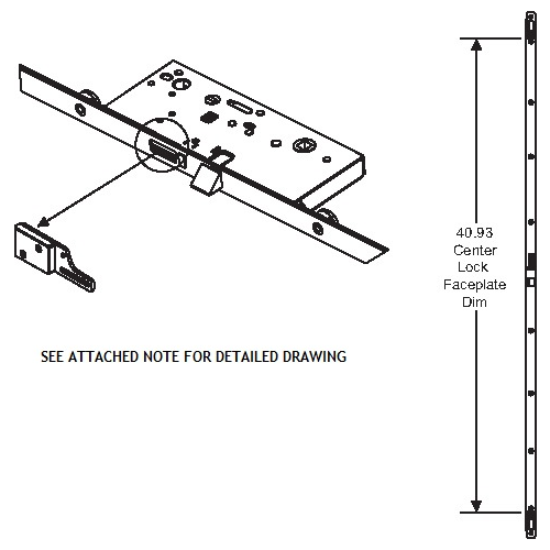 Brixwell 56-100 Multipoint Active Gearbox welded Steel Deadbolt 2-3/8in ...