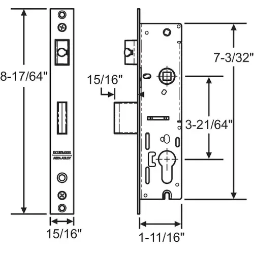Brixwell 56-169 Optimum Single Point Lock box 30mm Backset stainless ...