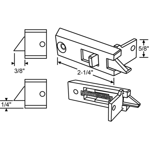 Brixwell 83-620ba Black Tilt Latch Assembly Pair Buy Now