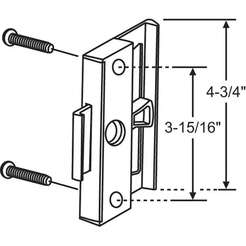 Brixwell 900-13378 Patio Door Handle low Profile Clam Handle black ...
