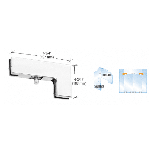 CRL EUR440A Aluminum EUR Mid-Size Sidelite Mount Transom Patch Fitting