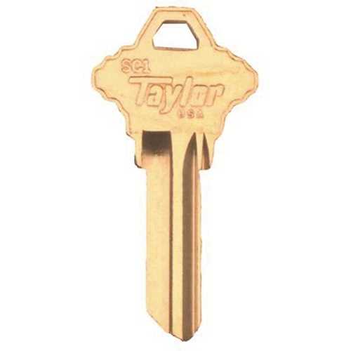 Kaba Ilco SC1-BR-250PK Taylor Pack of 250 Schlage SC1 Key Blank Brass ...