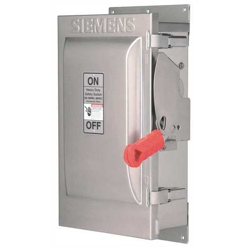 Siemens HF364R Heavy Duty 200 Amp 600-Volt 3-Pole Outdoor Fusible ...