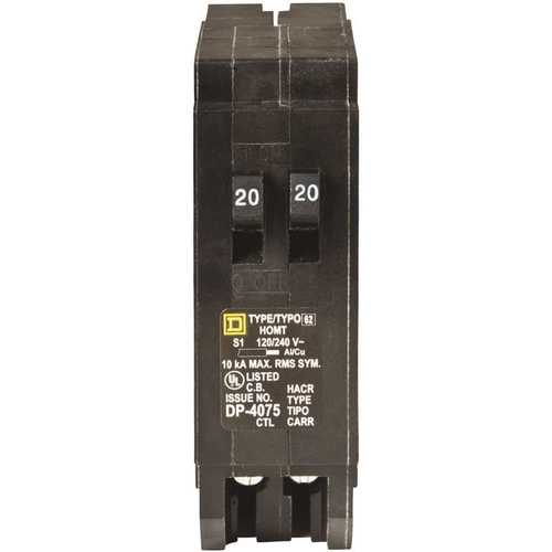 Square D HOMT2020CP Homeline 2-20 Amp Single-Pole Tandem Circuit Breaker