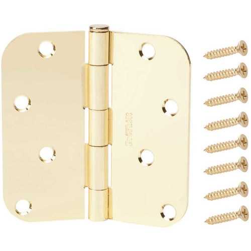 Everbilt 14997 4 in. Satin Brass 5/8 in. Radius Door Hinge Buy Now