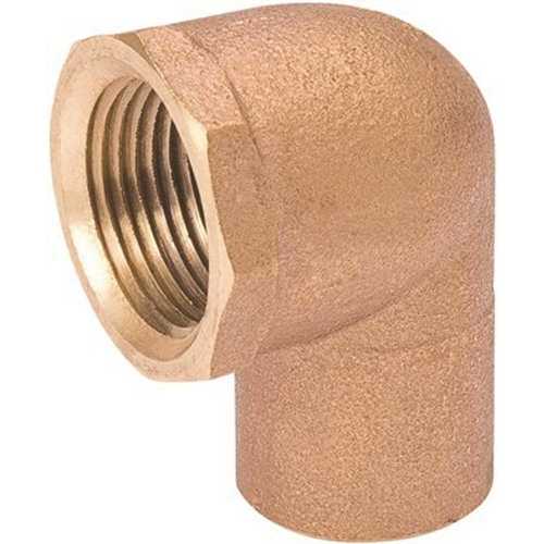 Mueller Streamline A 02581NL 3/4 in. Copper x FPT 90-Degree Drop Ear ...