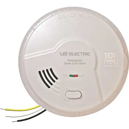 USI Electric MP116S-6P Hardwired Combination 2-in-1 Photoelectric Smoke ...