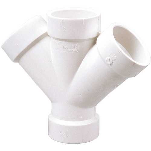 NIBCO 48344433 4 in. x 4 in. x 3 in. x 3 in. PVC DWV 45-Degree Hub ...