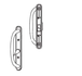 Brixwell 13-341wka Patio Door Handle White offset Latch stainless Steel ...