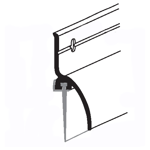 Brixwell 19-1030a 36in Drip Cap Door Sweep Bttm 1-11/16in With Vinyl Mill