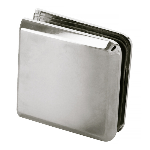 CRL BGCU1BN Brushed Nickel Beveled Style Notch-in-Glass Fixed Panel U-Clamp