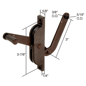 CRL H3615 Bronze Left Hand Louver or Jalousie Operator 3" Link Arm for ...