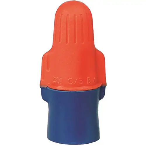 3M O/B+POUCH Performance Plus Wire Connector, 22 to 12 AWG Wire, Steel Contact, Blue/Orange ...