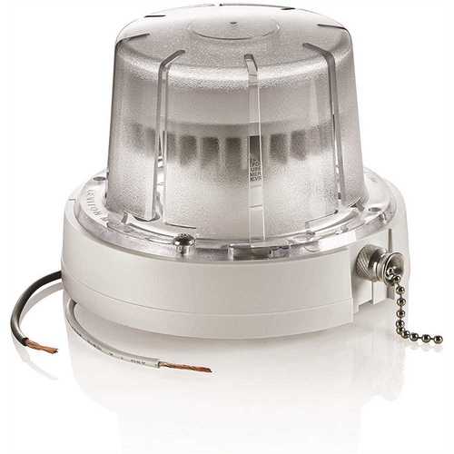 Leviton 9852-LED White LED Ceiling Lamp Holder with Pull Chain 10-Watt ...