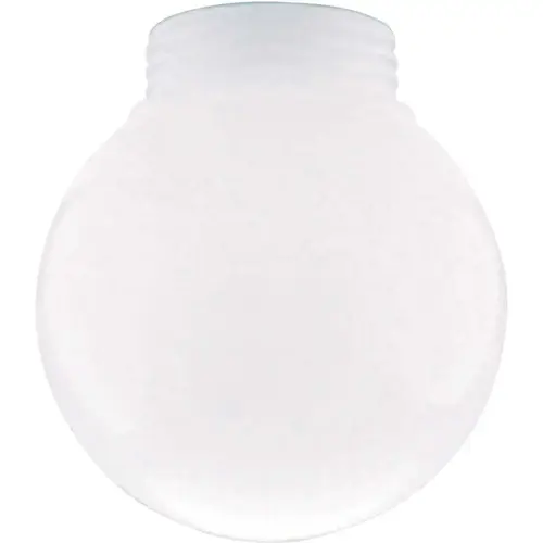 Westinghouse 8145000 6 in. White Glass Threaded Neck Globe with 3-1/4 ...