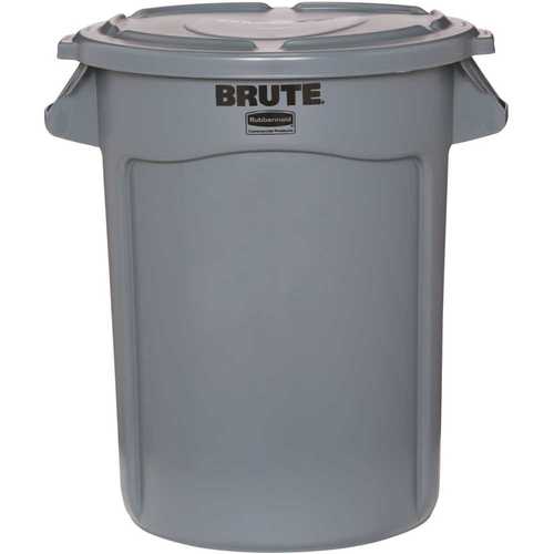 Rubbermaid FG 2632 GRA 263200GRAY Trash Container, 32 gal Capacity ...