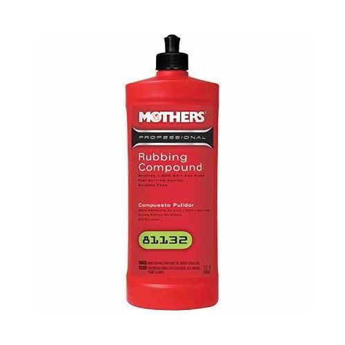 Mothers 81132 Professional Rubbing Compound, 32 oz Bottle, Liquid, White