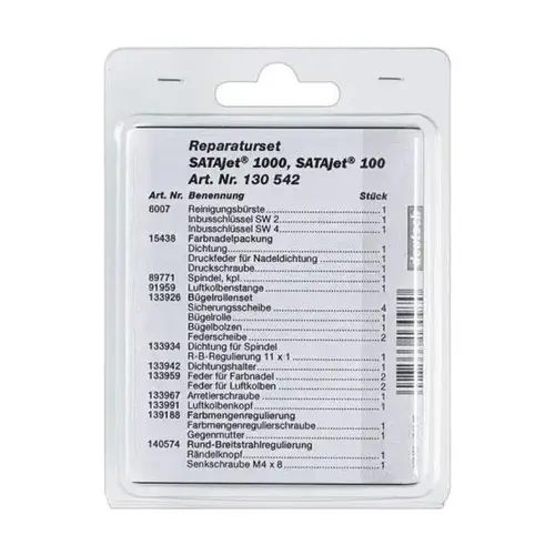 SATA 130542 Repair Kit, Use With: SATAjet 1000B, 100B, 1000K Spray Guns ...