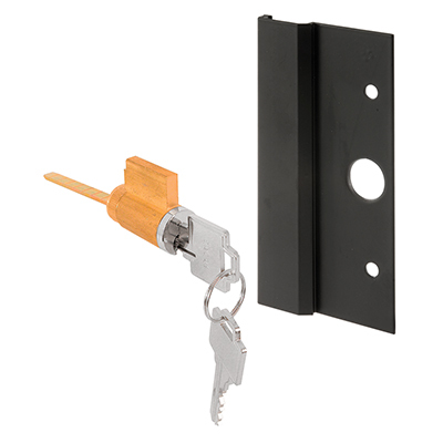 CRL E2073 Black Keyed Locking Pull with 3" Screw Holes