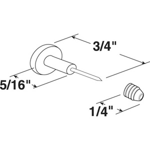 CRL L5776 11/16" Window Grid Retainers Pins - Carded - pack of 6