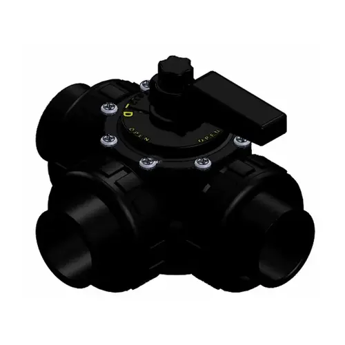 Praher Plastics Canada Ltd OV3-1500U 1.5" 3-port Cpvc Perma-seal Valve ...