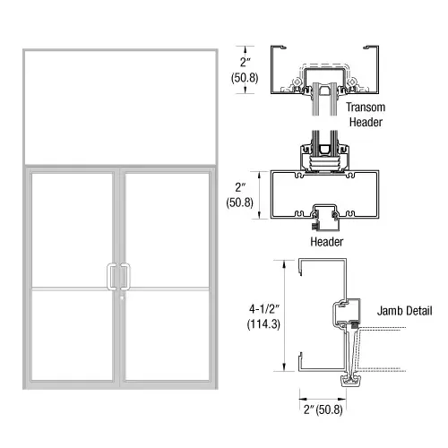 CRL-U.S. Aluminum 0B92811 Custom Size Clear Anodized Class 1 Series 451 ...